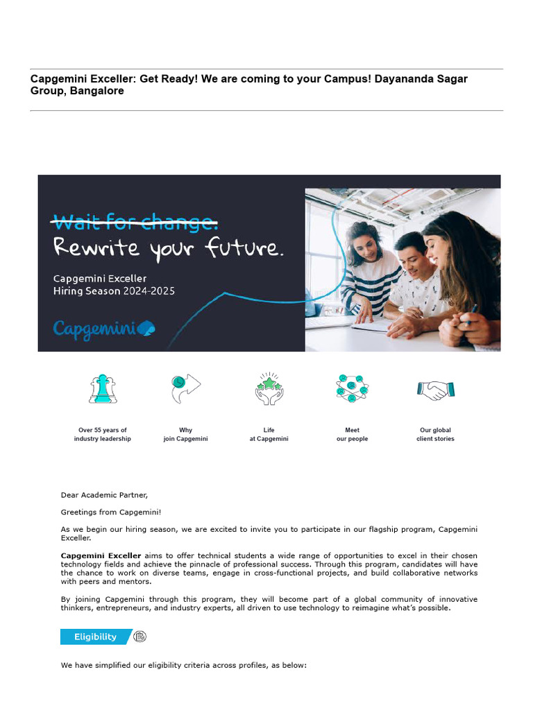 Capgemini NOTE | PDF
