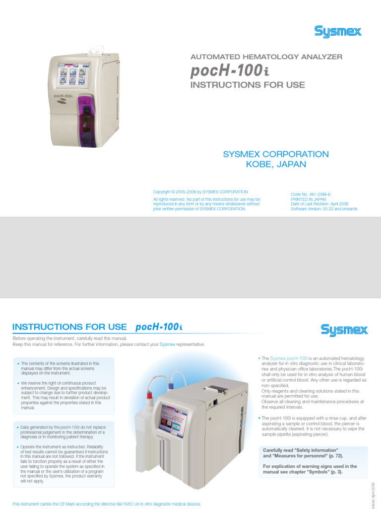 Poch-100i IFU Closed DL 2 0 en | PDF