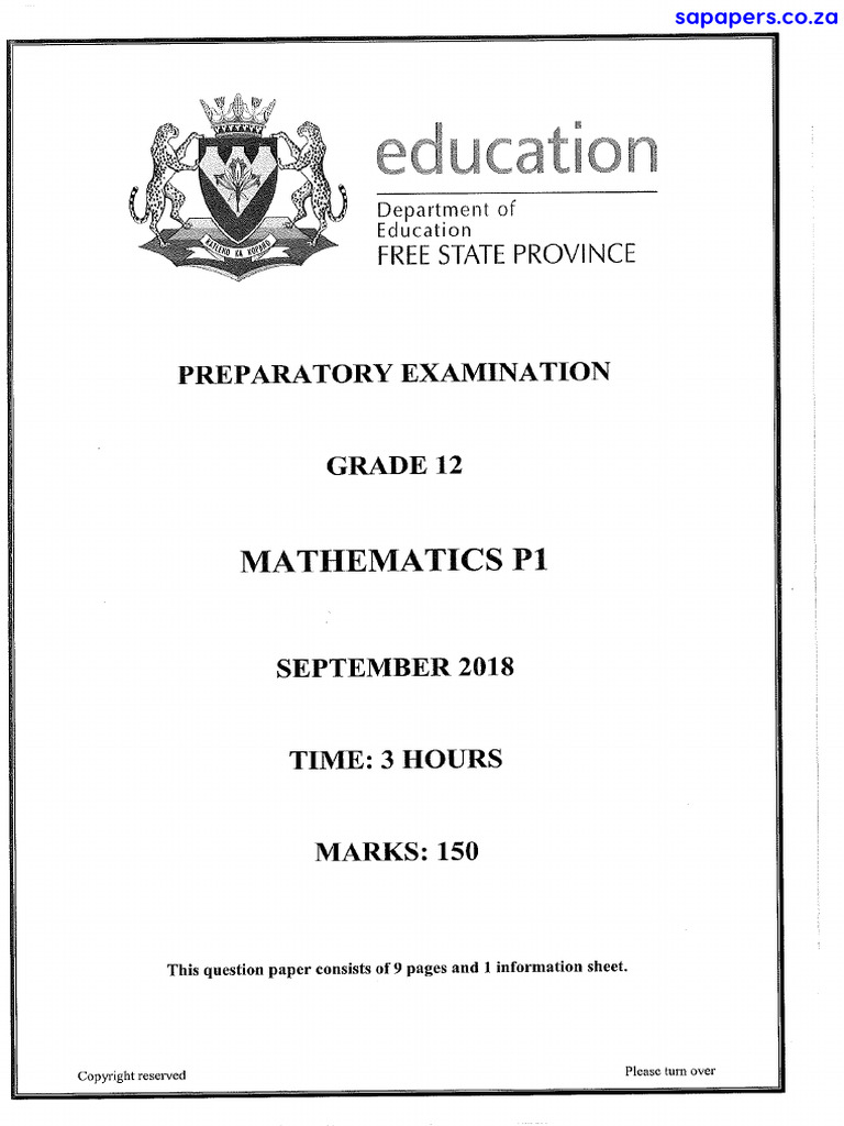 2018 FS Prelim P1 QP | PDF