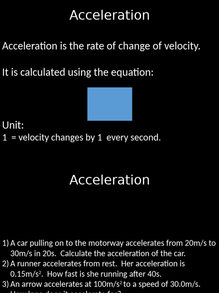 5.3 - Acceleration and Suvat | PDF 5.3 - Acceleration and Suvat | PDF