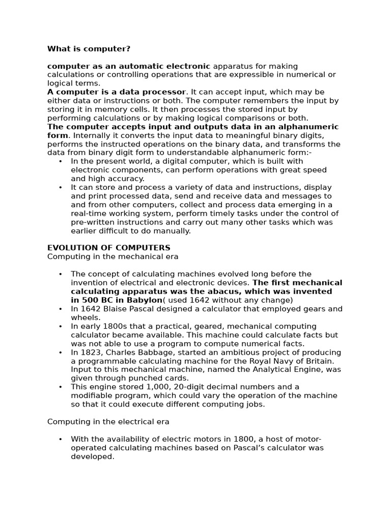 PIC UNit 1 Part 1 | PDF