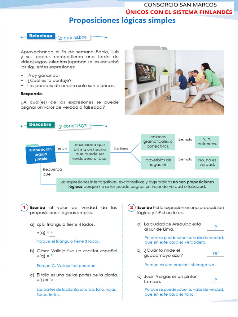 Proposiciones Logicas Simples | PDF