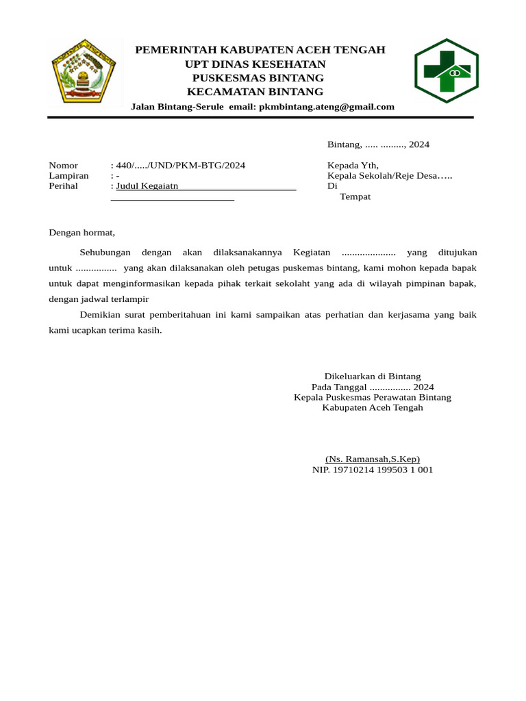 Format Undangan | PDF