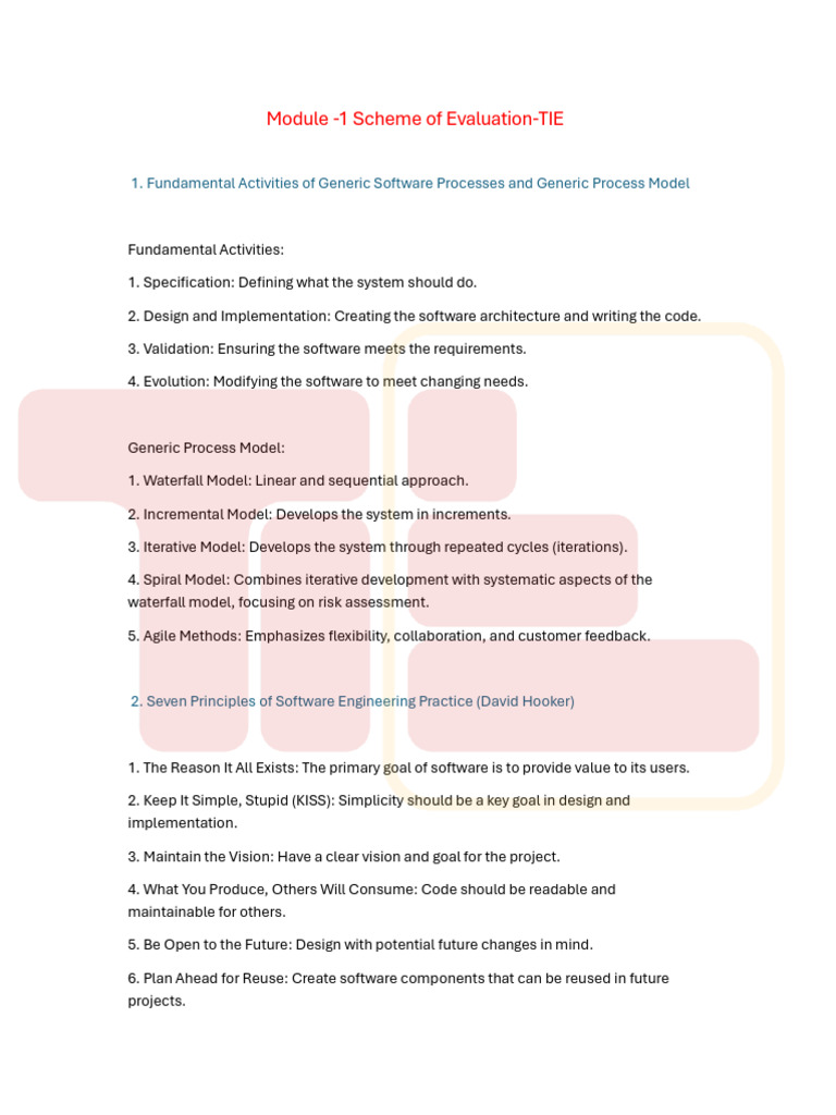 Module 1 Scheme of Eval Tie | PDF