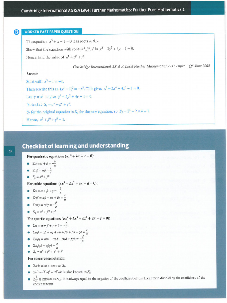 01 Roots of Polynomial Equations | PDF