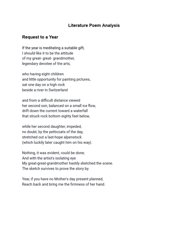 Literature Poem Guide - Self Written Essays and Analysis For LA Lit | PDF