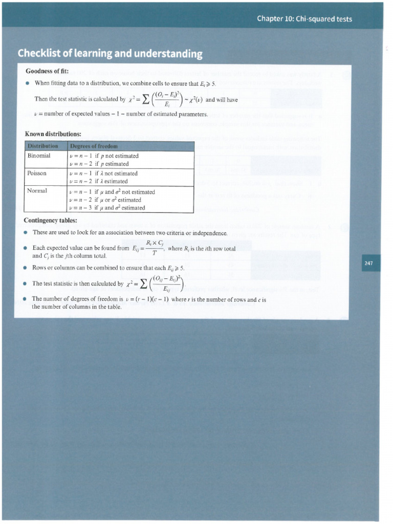 10 Chi Squared TEsts | PDF
