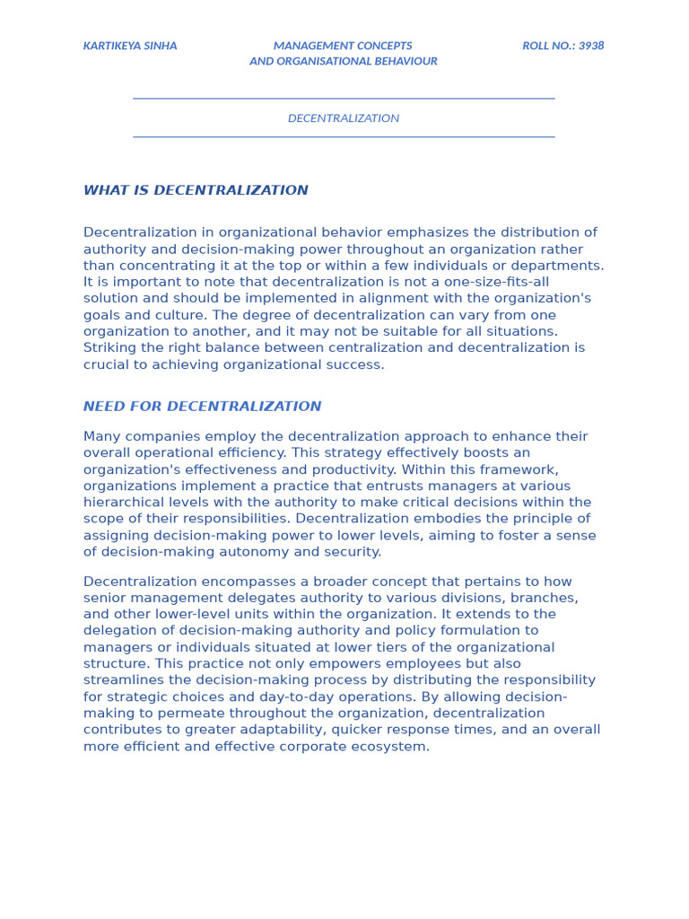 Decentralization | PDF