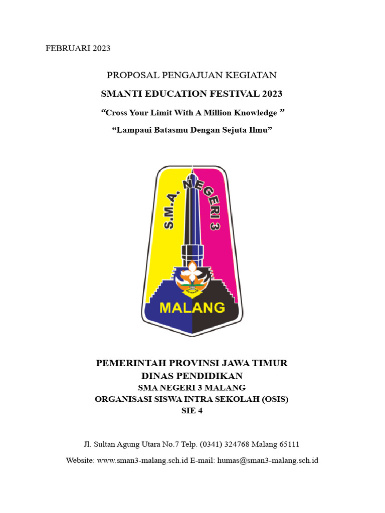 PROPOSAL KEGIATAN SEF 2023.docx | PDF