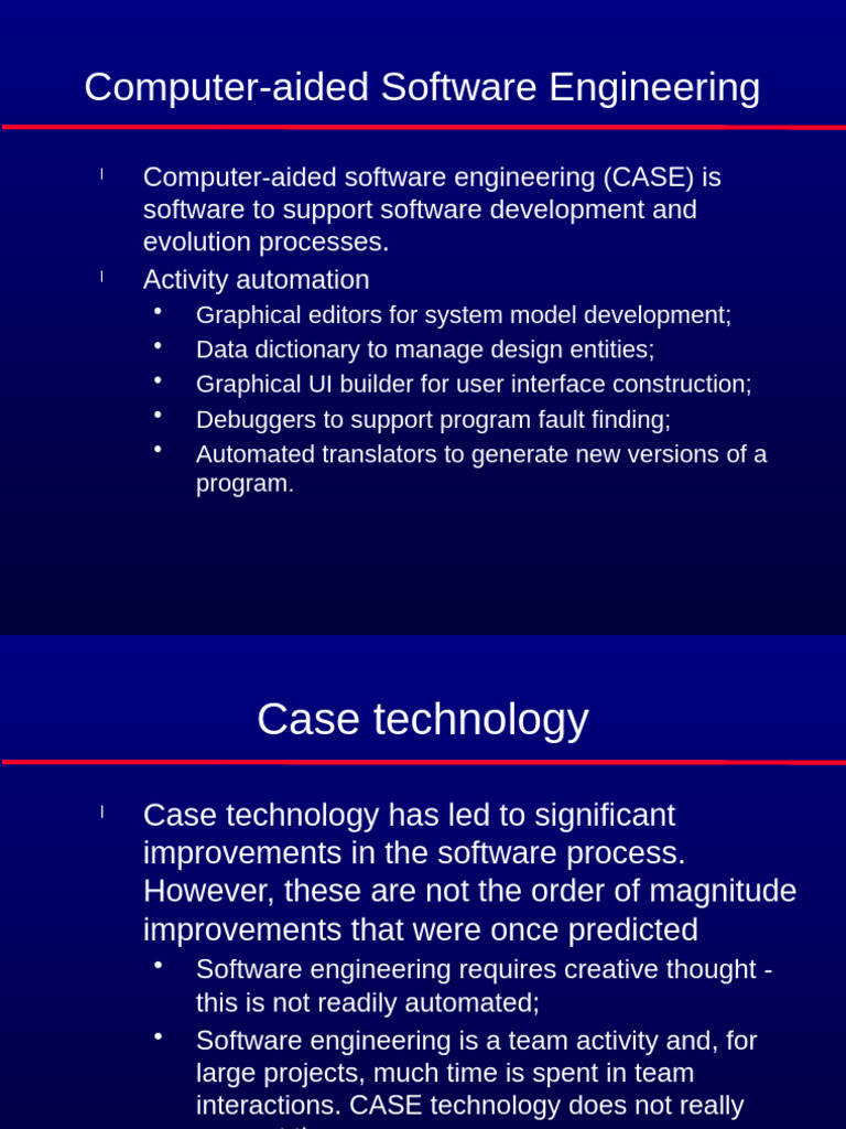 LESSON 14 Computer-Aided Software Engineering | PDF