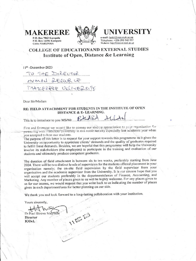 Letter For Acad | PDF