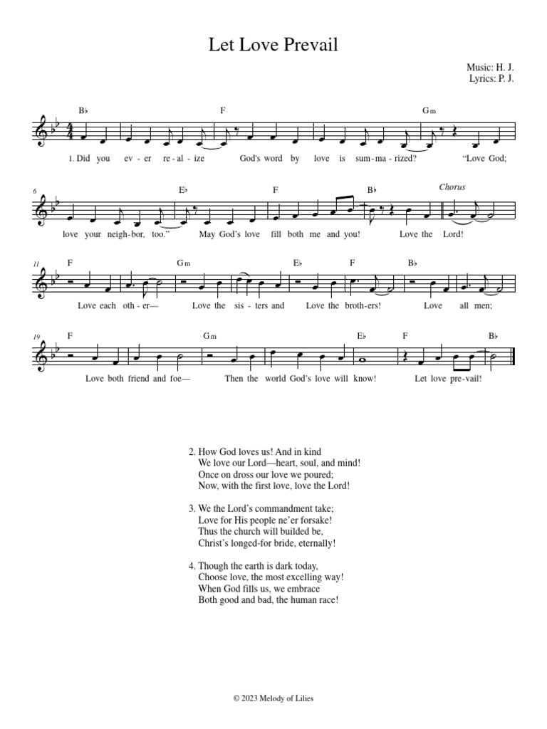 Let Love Prevail - Lead Sheet | PDF
