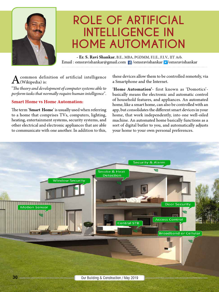 Role of Artificial Intelligence in Home Automation | PDF