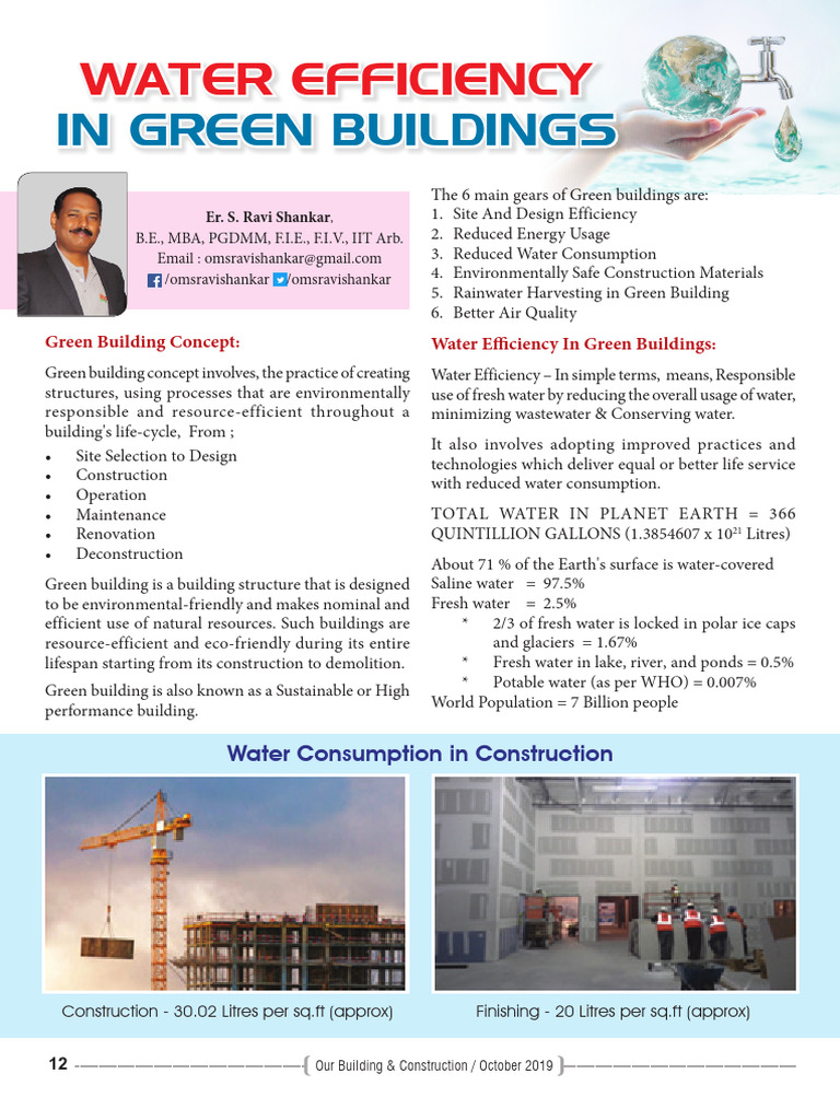 Water Efficiency In Green Building Pdf