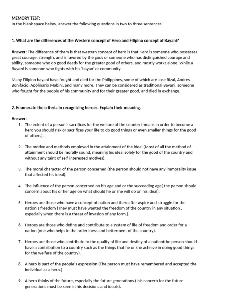 Lesson 2 - Memory Test | PDF