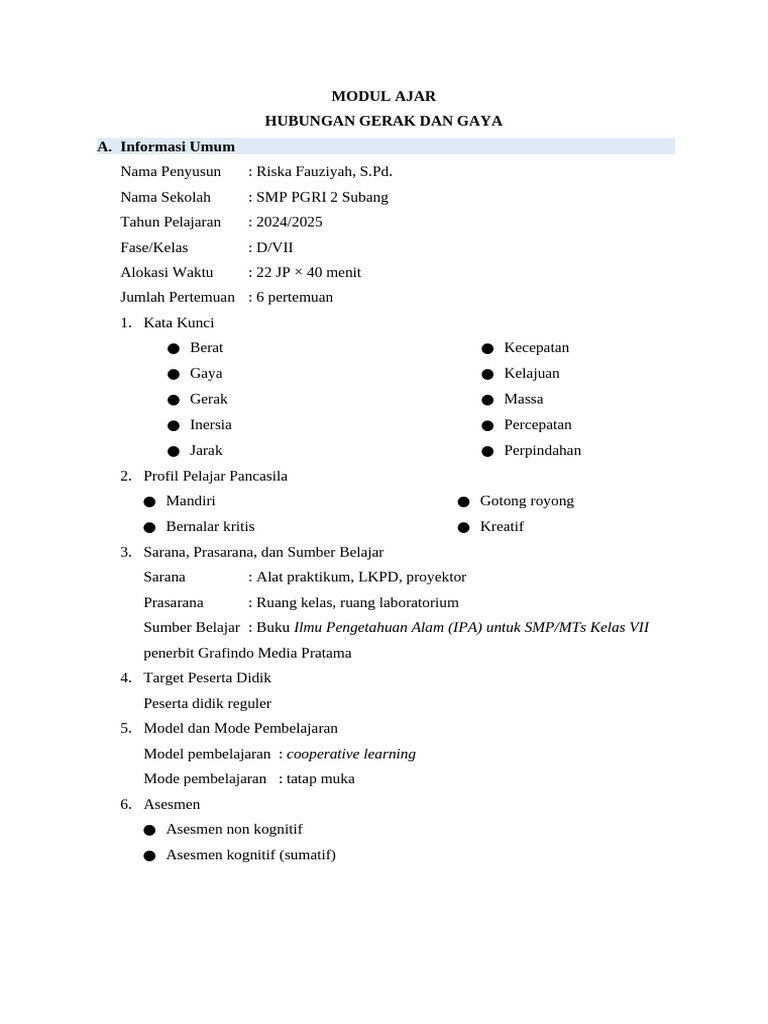Modul Ajar Bab 4 Edit | PDF