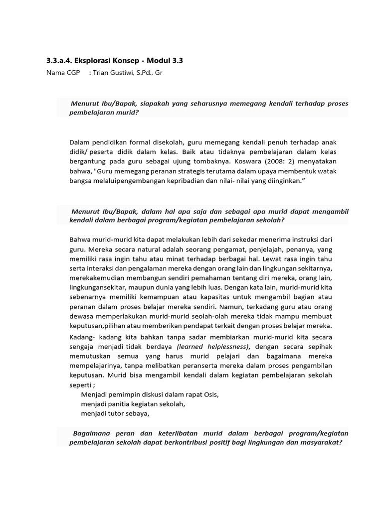 Eksplorasi Konsep Modul 3.3 | PDF