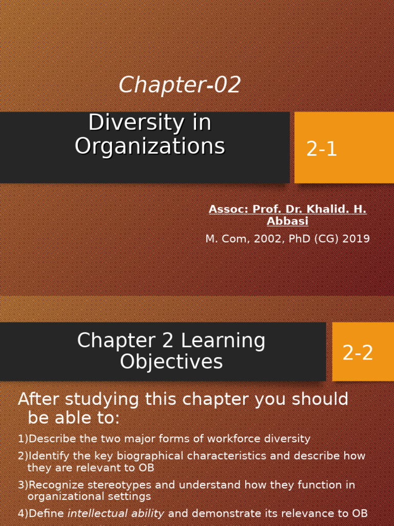 Chapter 02 Diversity in Organization | PDF