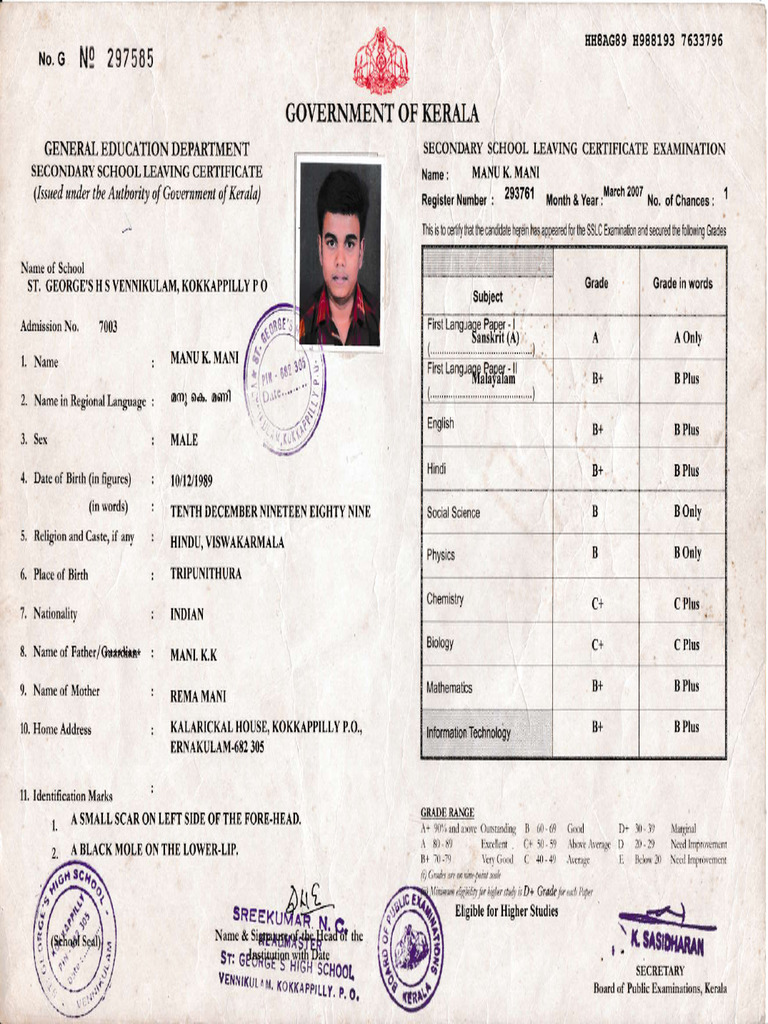 10 TH Certificate | PDF