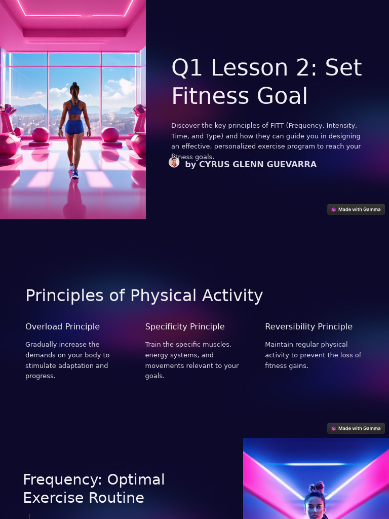 Q1 Lesson 2 Set Fitness Goal | PDF