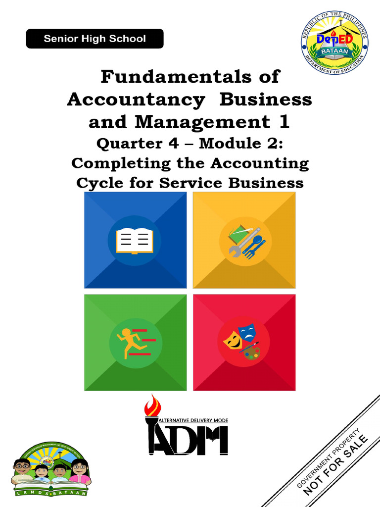 FABM1 - Q4 - M2 - Complete The Accounting Cycle For Service Business | PDF