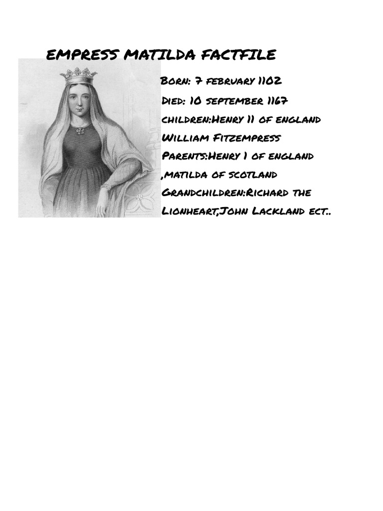 Empress Matilda Factfile | PDF
