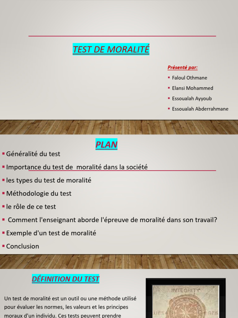 17-Test de Moralité | PDF