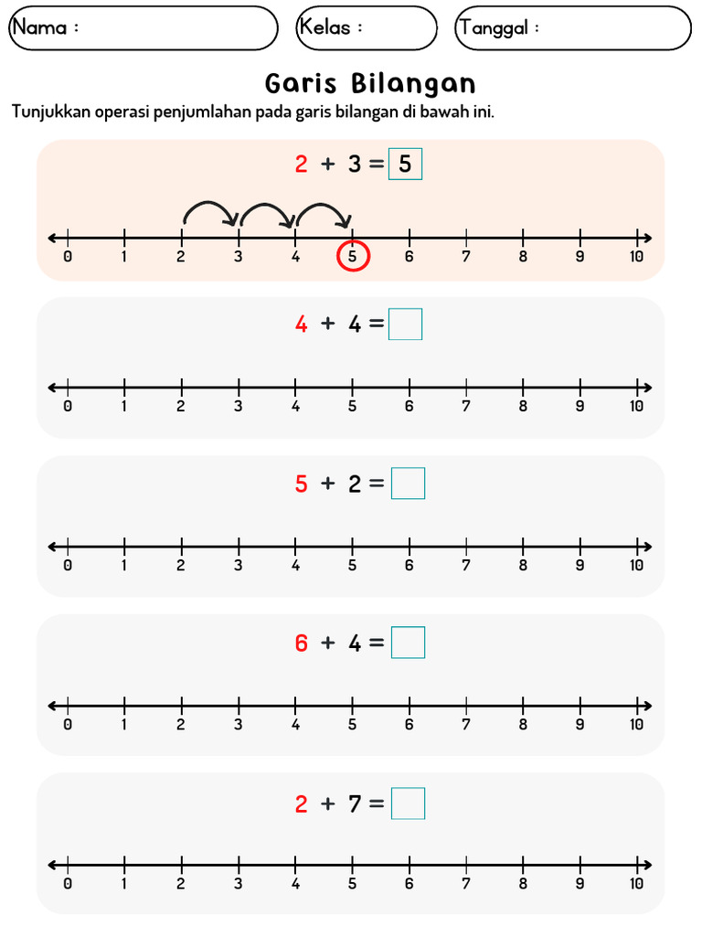 Number Line Grade 1 | PDF
