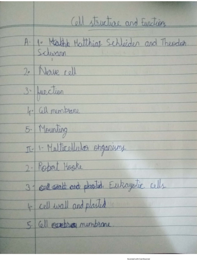 Cell Structure and Function | PDF