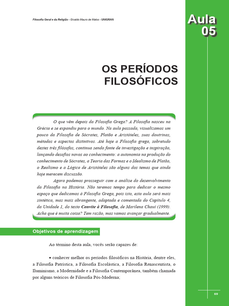 Periodos Filosoficos | PDF