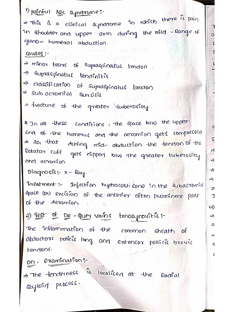 PT Ortho Notes | PDF