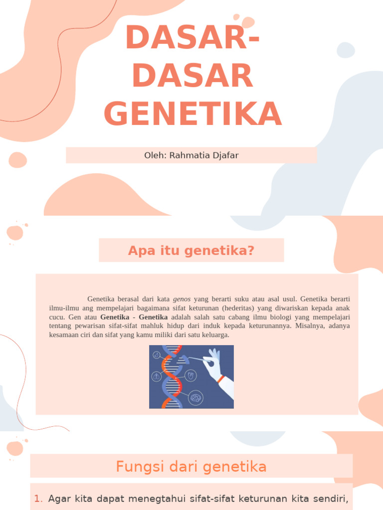 Dasar Dasar Genetika | PDF