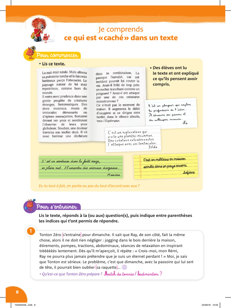CLEO CM2 Comprehension Corriges | PDF
