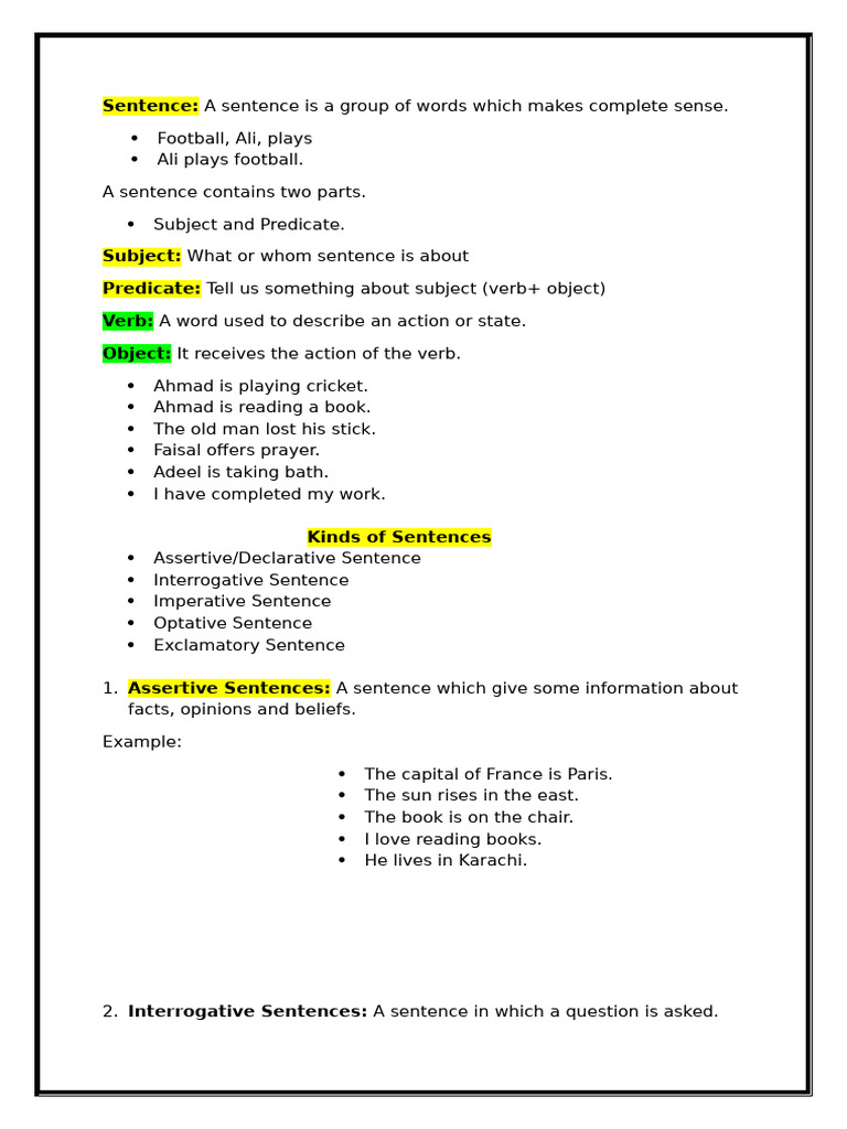 Sentence | PDF