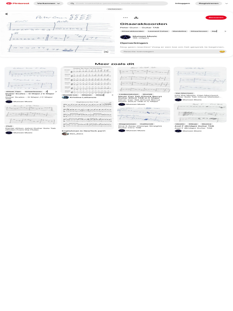 Peter Gunn - Guitar TAB Guitar Songs, Easy Guitar Songs, Guitar Tabs | PDF
