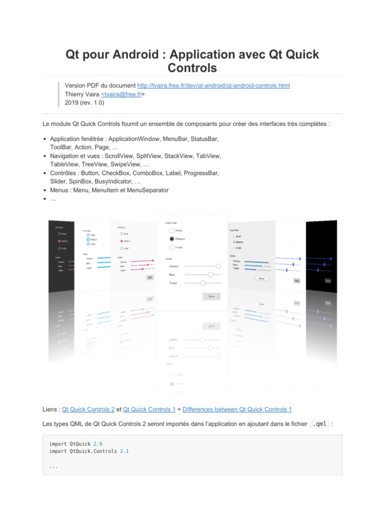 QT Android Controls | PDF
