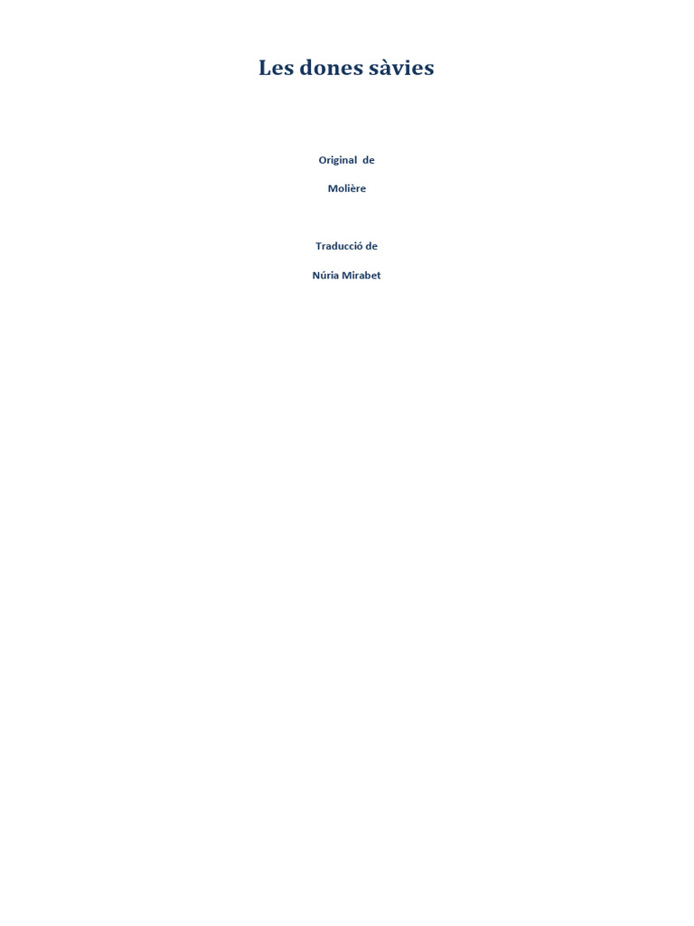 Les Dones Savies | PDF