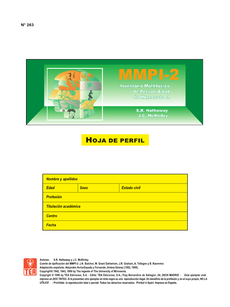 Mmpi-2 Hoja de Perfil-5 | PDF