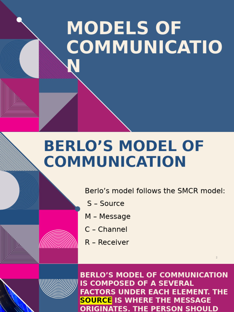 Berlo's and Helical Communication Models | PDF