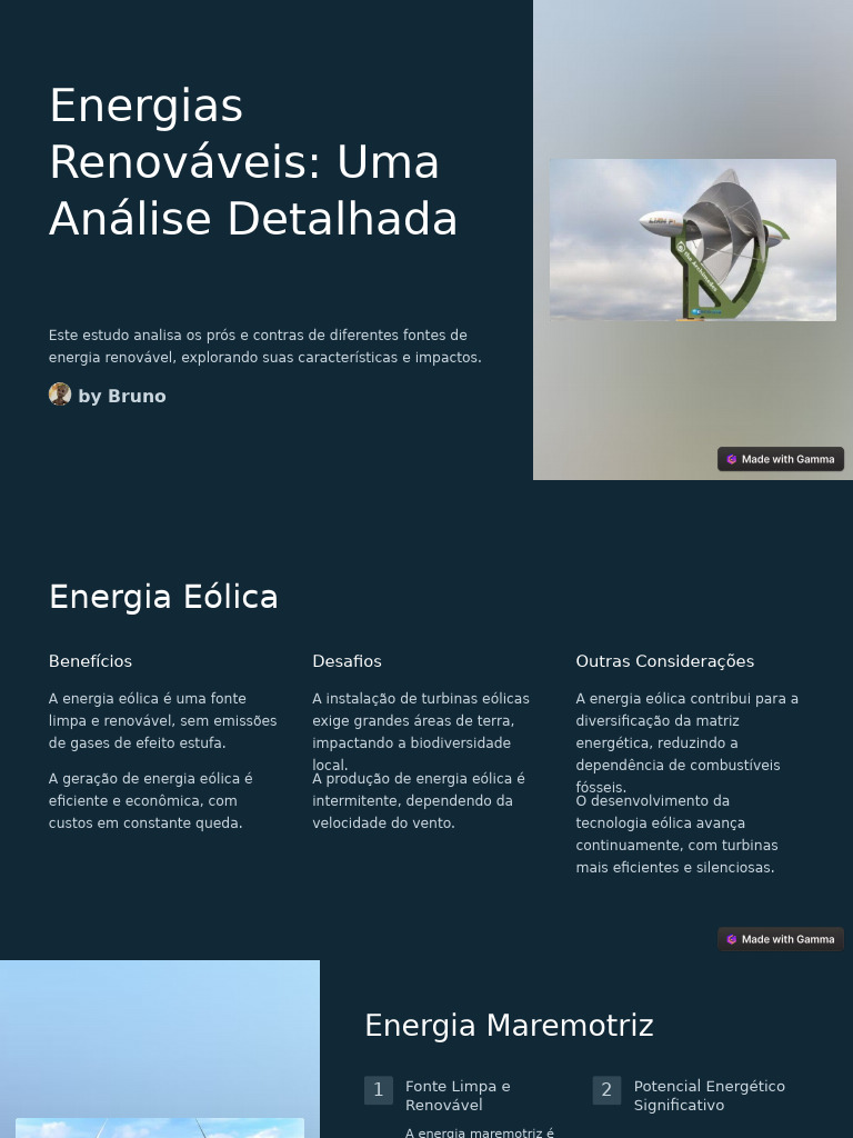 Energias Renovaveis Uma Analise Detalhada | PDF