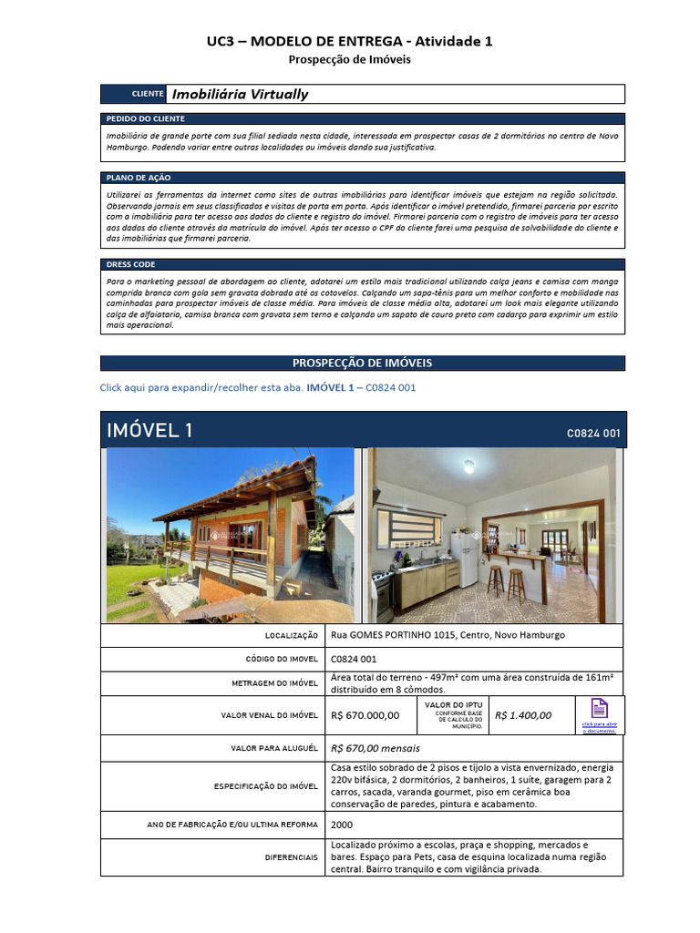 UC3 - Atividade 1 | PDF