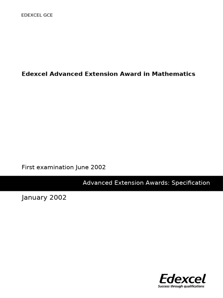 01 AEA Mathematics Specification (2002 - 2018) | PDF