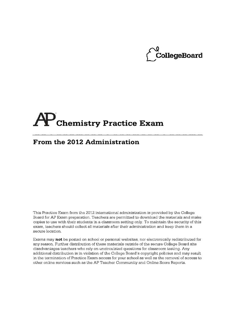 AP Chem 2012 | PDF