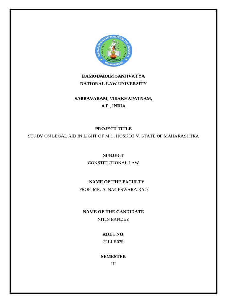 Constitutional Law Project Final | PDF | Judgment (Law) | Law