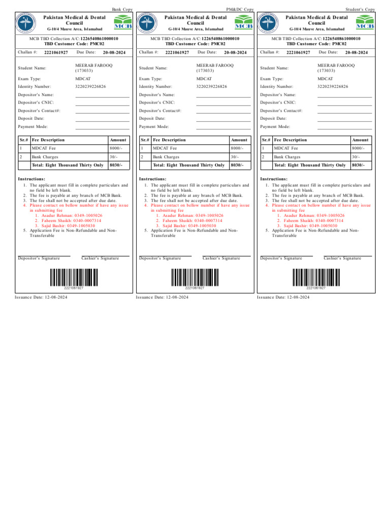 Pakistan M Edical & Dental Council Pakistan M Edical & Dental Council Pakistan M Edical & Dental ...