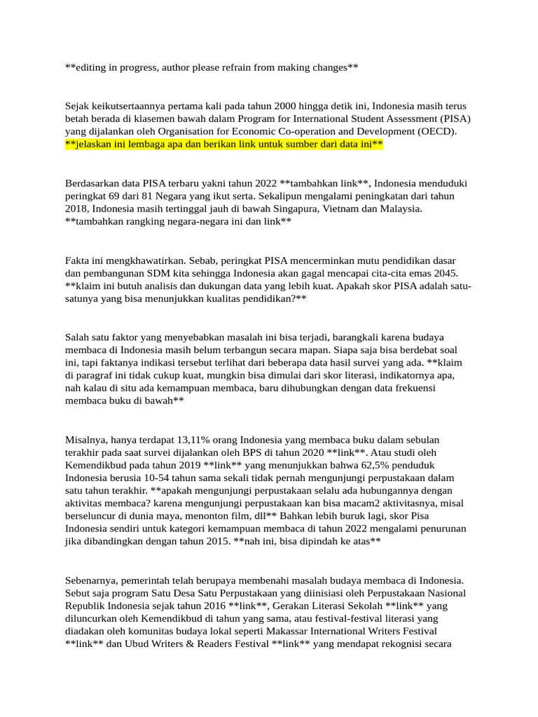 Editing in Progress by Riswan | PDF