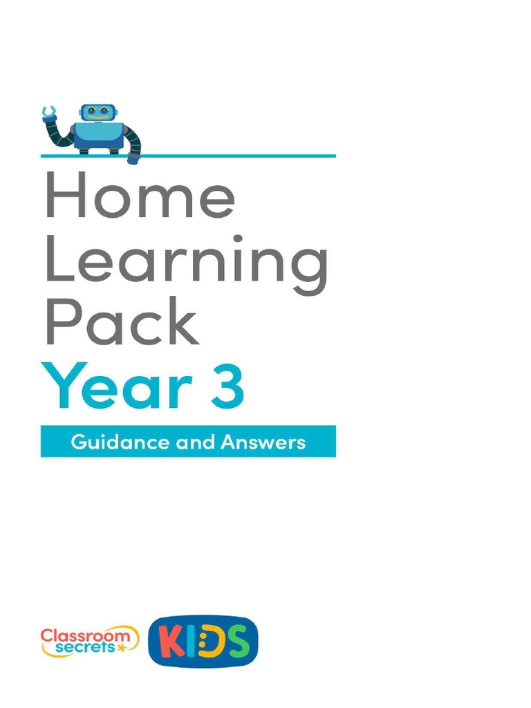 Year 3 Home Learning Pack Guidance and Answers | PDF