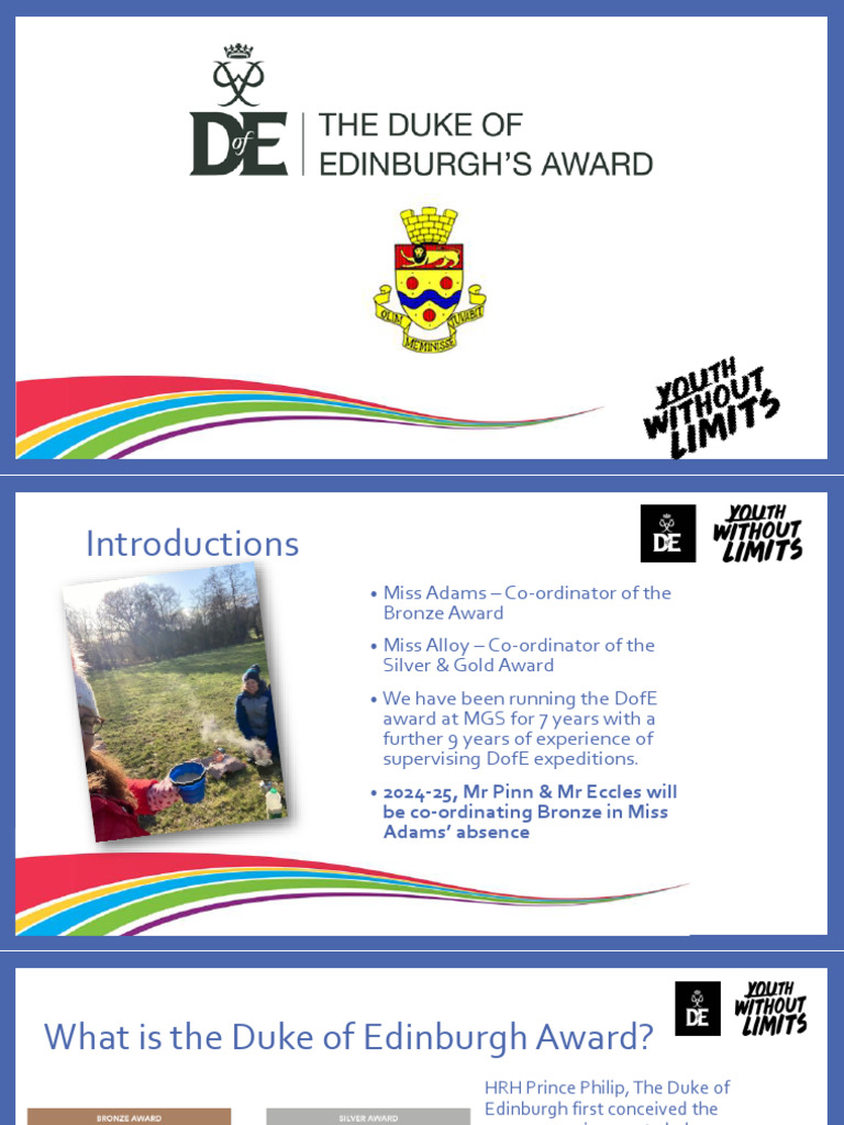 MGS DofE Award Guide for Students | PDF | Self-Improvement | Wellness