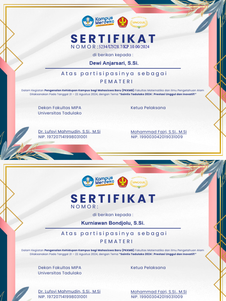 A2 - Desain Sertif Alumni | PDF