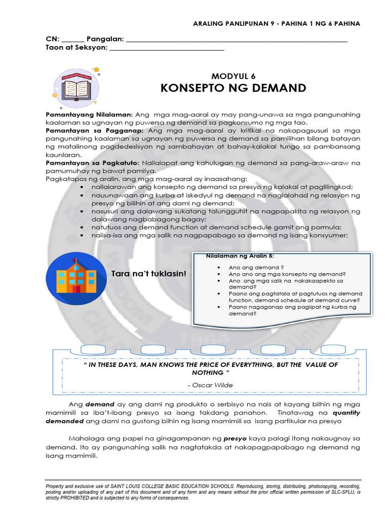 Konsepto NG Demand | PDF